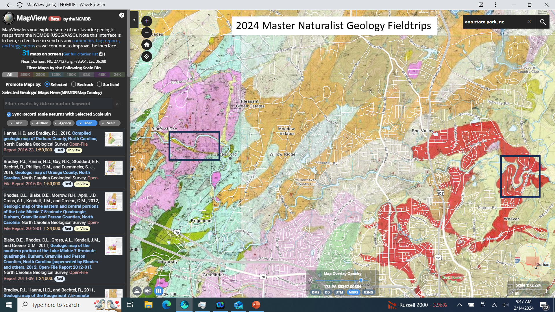 Geology – NC Master Naturalists